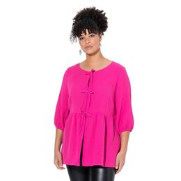 MIAMODA Bluse in hibiskuspink | Gr.: 50
