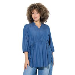 Ulla Popken Hemdbluse in blue denim | Gr.: 46-48