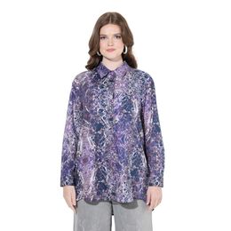 Ulla Popken Hemdbluse in lila | Gr.: 58-60