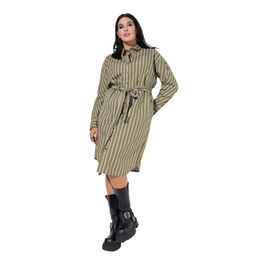 Studio Untold Midikleid in dunkles olive | Gr.: 50-52