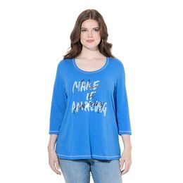 Ulla Popken Shirt in pazifikblau | Gr.: 50-52