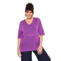 Ulla Popken Pullover in violett | Gr.: 42-44