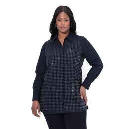 Ulla Popken Hemdbluse in dunkles marine | Gr.: 50-52