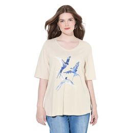 Ulla Popken Shirt in helles champagner | Gr.: 58-60