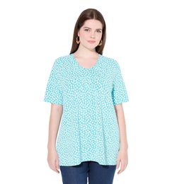 Ulla Popken Shirt in tiefes aqua | Gr.: 50-52