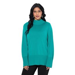 Ulla Popken Pullover in gr&uuml;nblau | Gr.: 58-60
