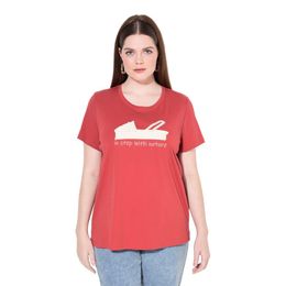 Ulla Popken Shirt in rostrot | Gr.: 42-44