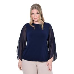 MIAMODA Bluse in dunkelblau | Gr.: 52