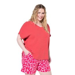 Studio Untold Bluse in hibiskusrot | Gr.: 46-48
