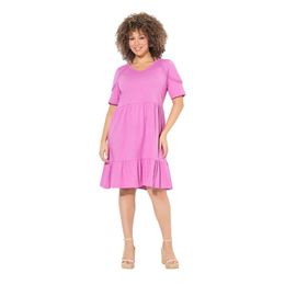 Ulla Popken Jerseykleid in k&uuml;hles pink | Gr.: 42-44