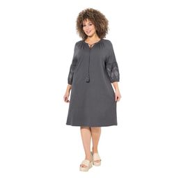 Ulla Popken Kleid in graphitgrau | Gr.: 42-44