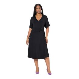 Ulla Popken Midikleid in schwarz | Gr.: 42-44