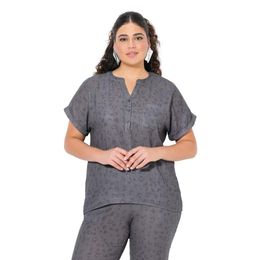 Ulla Popken Bluse in graphitgrau | Gr.: 50-52