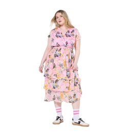 Studio Untold Midikleid in pink | Gr.: 46-48
