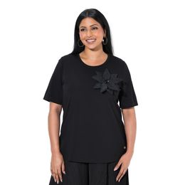 Ulla Popken Shirt in schwarz | Gr.: 54-56