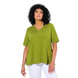 Ulla Popken Shirt in grasgr&uuml;n | Gr.: 54-56