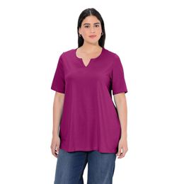 Ulla Popken Shirt in beere | Gr.: 50-52