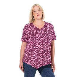 Ulla Popken Shirt in rubin | Gr.: 54-56