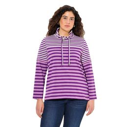 Ulla Popken Longsleeve in dunkles violett | Gr.: 54-56