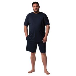 Men Plus Langer Schlafanzug in navy blau | Gr.: 3XL