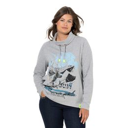 LAURAS&Oslash;N Shirt in grau melange | Gr.: 44-46