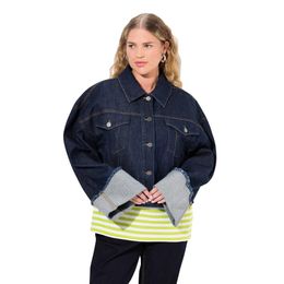 Ulla Popken Jeansjacke in dark blue denim | Gr.: 62/64