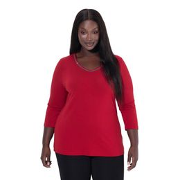 Ulla Popken Shirt in kirschrot | Gr.: 58-60