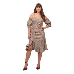 Ulla Popken Midikleid in beige | Gr.: 48 - Normalgr&ouml;&szlig;e