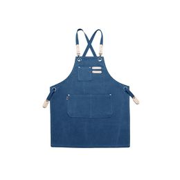 ARTNANAS Premium Denim Handwerkersch&uuml;rze mit Kreuzgurten und Multifach-Design - Kinder | Gr.: onesize
