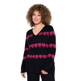 Ulla Popken Pullover in schwarz | Gr.: 50-52