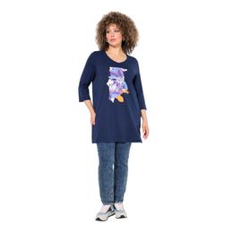 Ulla Popken Longshirt in tintenblau | Gr.: 42-44