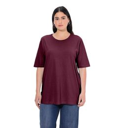 Ulla Popken Shirt in dunkle beere | Gr.: 50-52