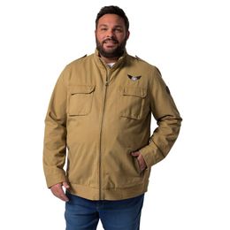 Men Plus &Uuml;bergangsjacke in camelbraun | Gr.: 5XL