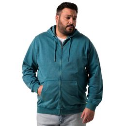 Men Plus Sweatjacke in lagunen gr&uuml;n | Gr.: L