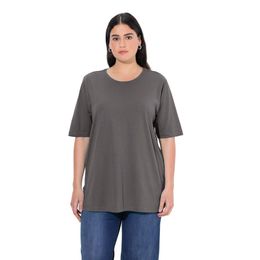 Ulla Popken Shirt in graphitgrau | Gr.: 62/64