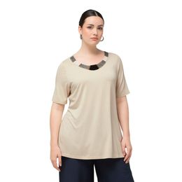 Ulla Popken Shirt in graubeige | Gr.: 50-52