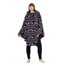 Ulla Popken Bademantel in schwarz | Gr.: onesize