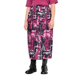 Ulla Popken Plisseerock in schwarz | Gr.: 58-60