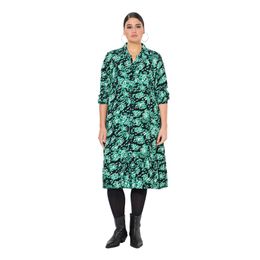 Ulla Popken Hemdblusenkleid in schwarz | Gr.: 54-56