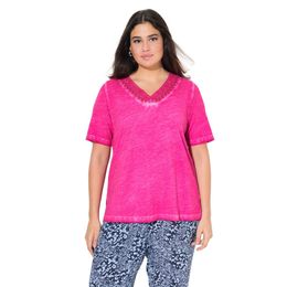 Ulla Popken Shirt in kr&auml;ftiges pink | Gr.: 42-44