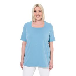 Ulla Popken Shirt in helles petrol | Gr.: 62/64