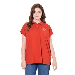 Ulla Popken Poloshirt in gebrannter ton | Gr.: 42-44
