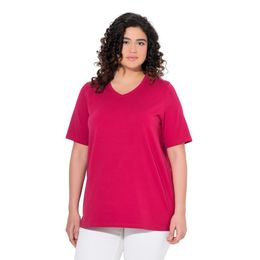 Ulla Popken Shirt in dunkle himbeere | Gr.: 50-52