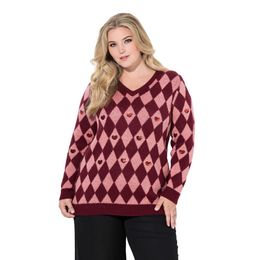 MIAMODA Pullover in dunkel weinrot | Gr.: 50-52