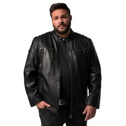Men Plus Lederjacke in schwarz | Gr.: 7XL