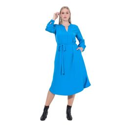 Ulla Popken Midikleid in royalblau | Gr.: 56 - Normalgr&ouml;&szlig;e
