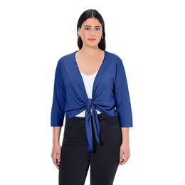Ulla Popken Shirtjacke in kobaltblau | Gr.: 50-52