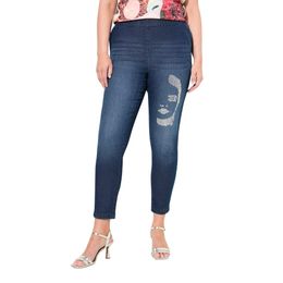 MIAMODA Schlupfhose in dark blue denim | Gr.: 54