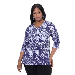 Ulla Popken Shirt in dunkles marine | Gr.: 54-56