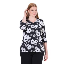 Ulla Popken Shirt in schwarz | Gr.: 50-52